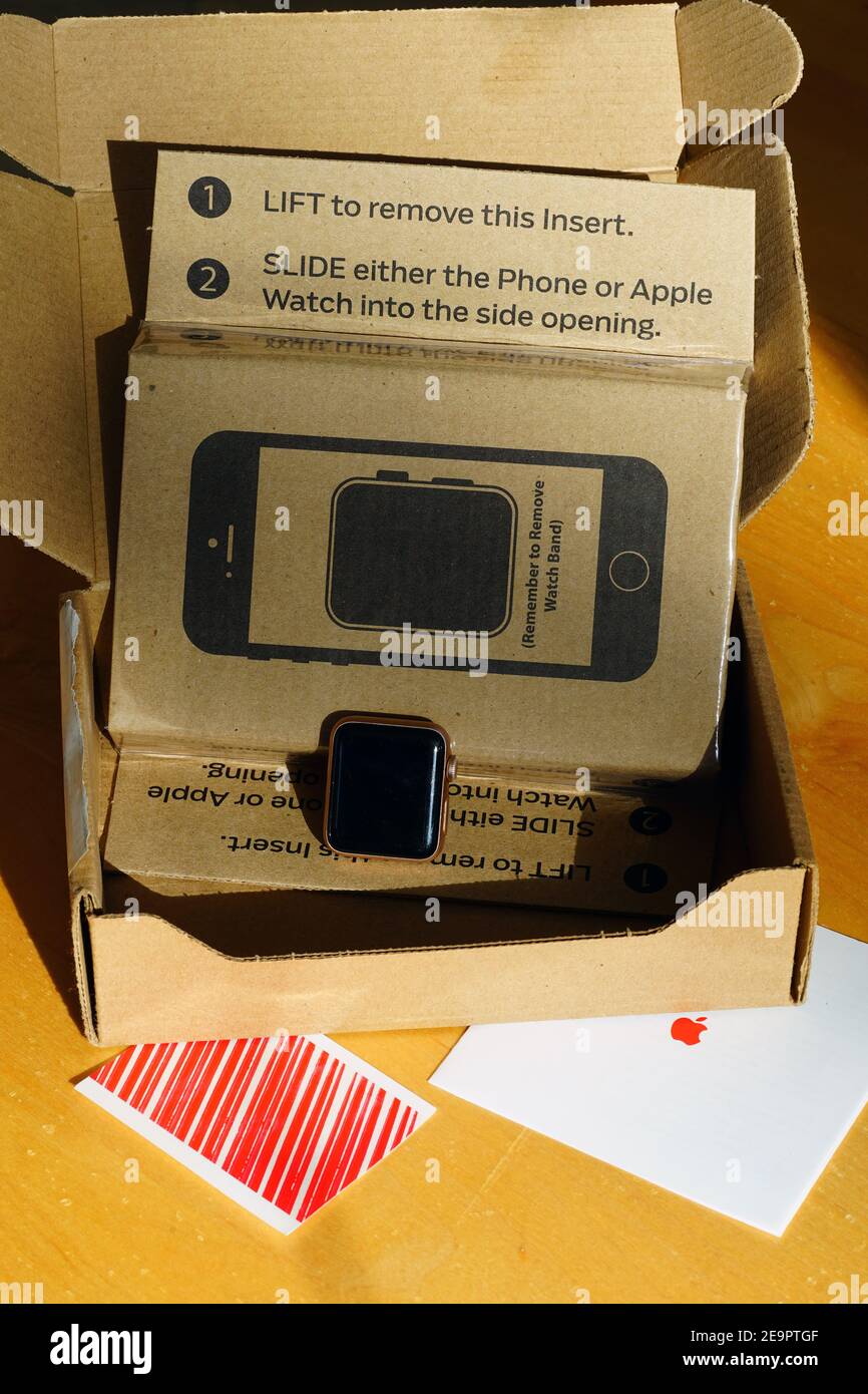 PRINCETON, NJ -20 NOV 2020- View of the return packaging for an old ...