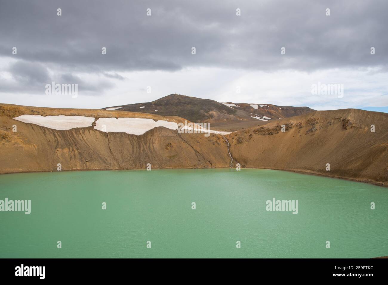 Viti Crater with lake in Krafla volcano in North Iceland Stock Photo ...