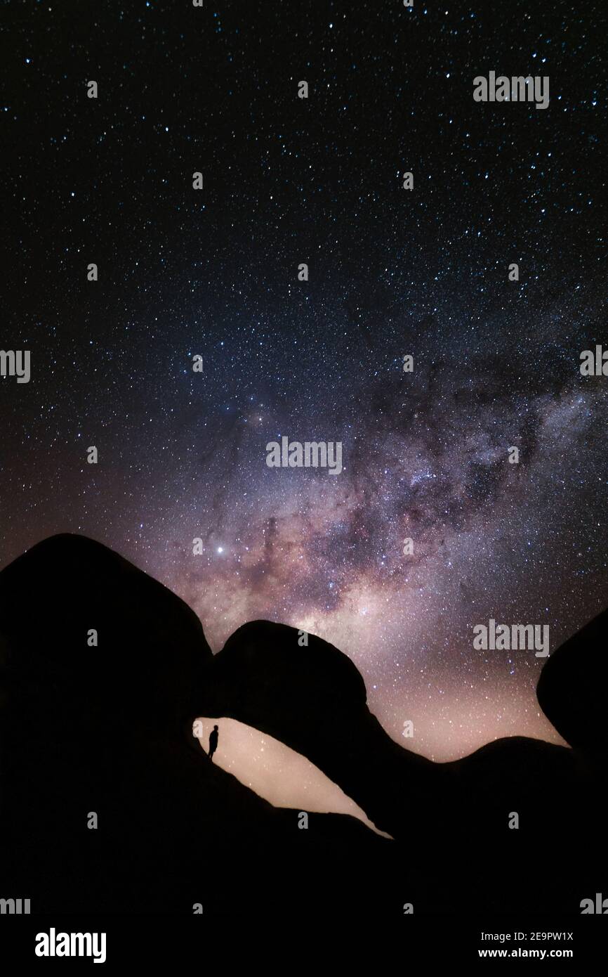 Night sky with the stars of the milky way in Namibia Stock Photo - Alamy