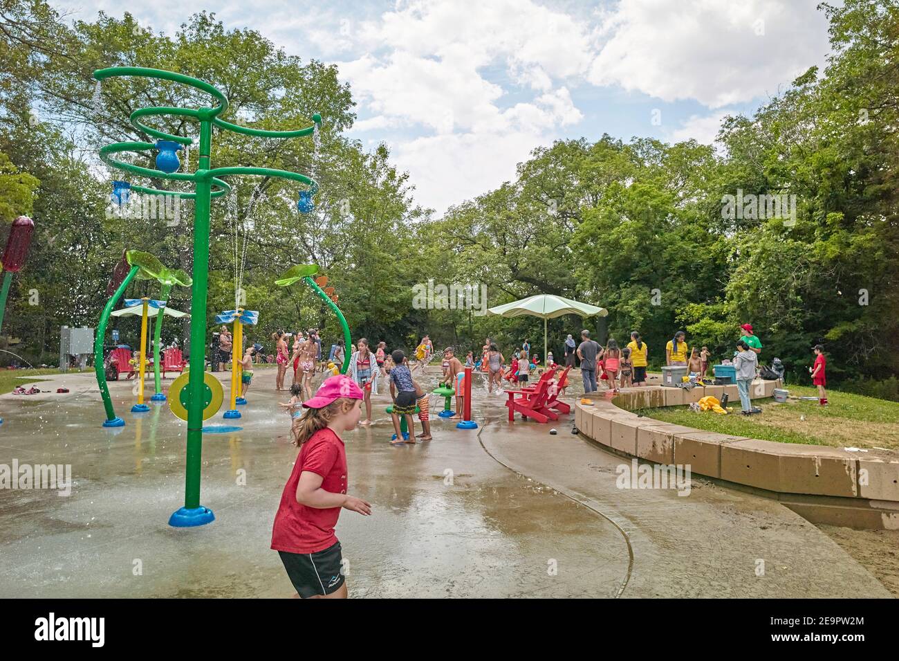 High Park waterplay and childrens playground Stock Photo - Alamy