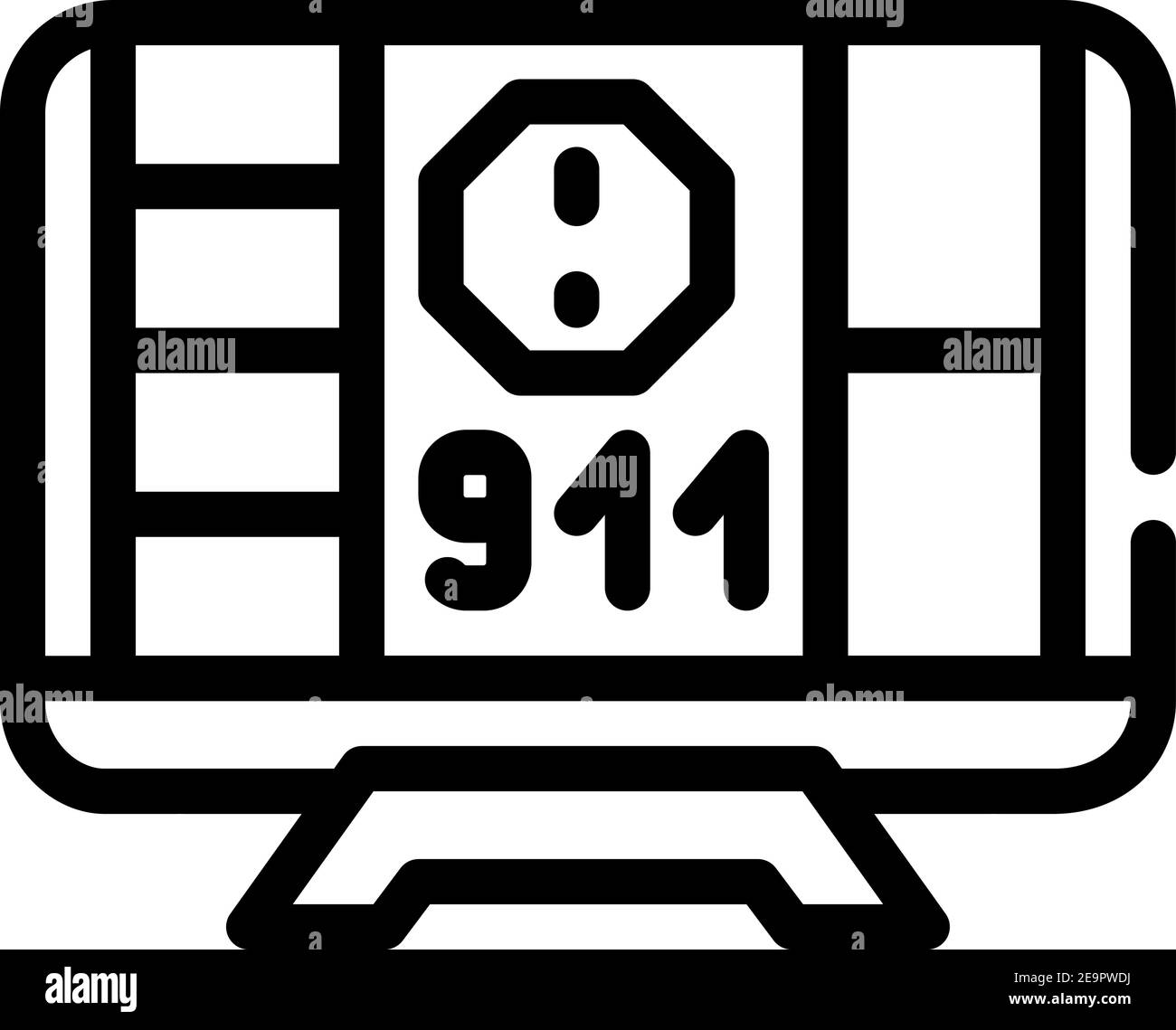 incident notification line icon vector illustration flat Stock Vector ...