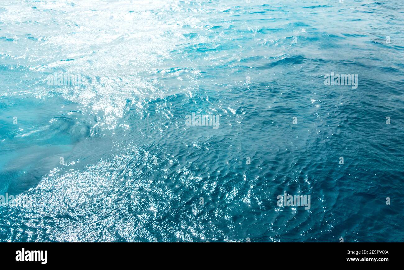 Wave ocean water background. Deep ocean water surface. Traveling ...