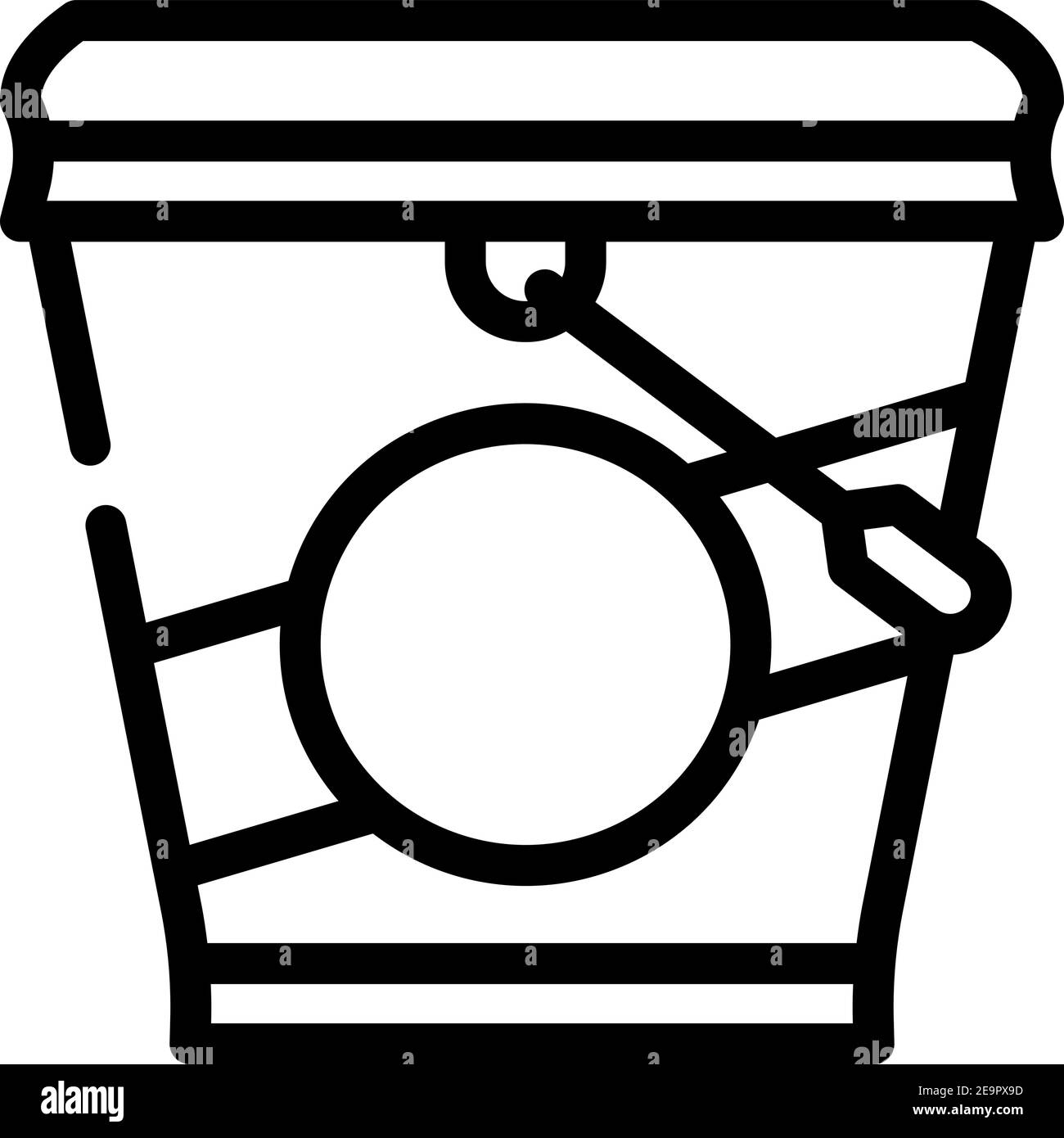 ice cream bucket line icon vector illustration Stock Vector Image & Art ...