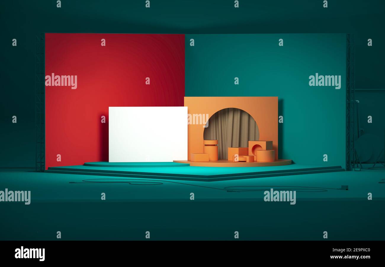 Scenario 3d minimal scene Stock Photo - Alamy