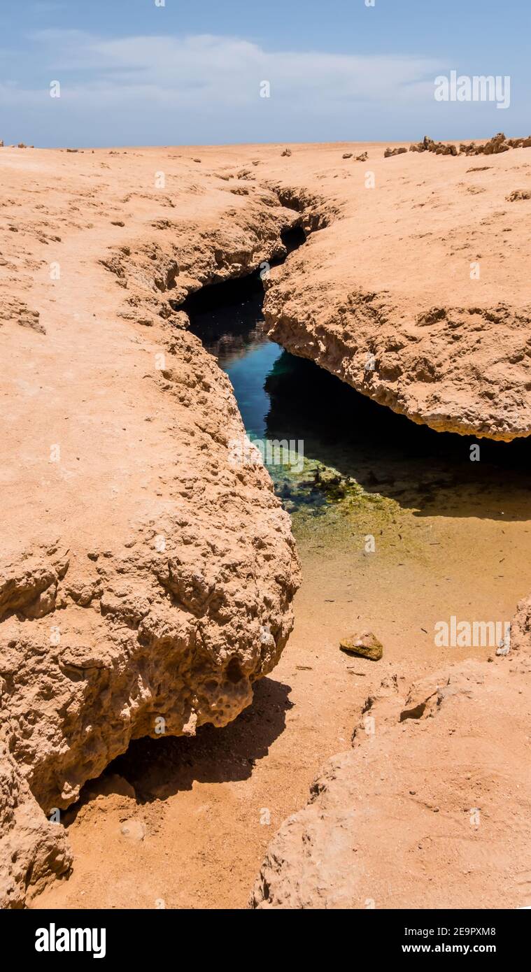 Desert mountains Earthquake Crack - national Park of Ras Mohamed ...