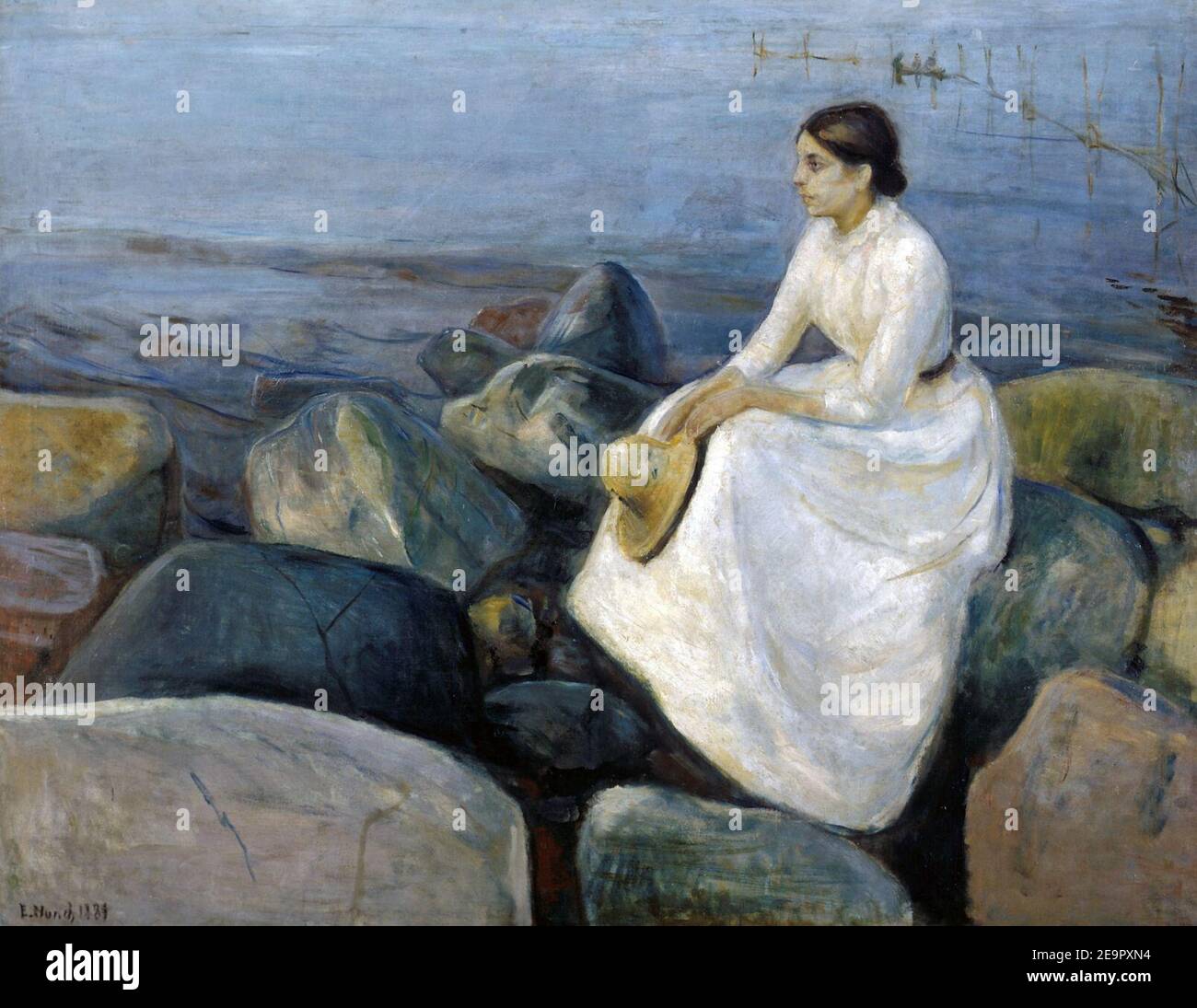 Edvard Munch - Summer night, Inger on the beach (1889 Stock Photo - Alamy
