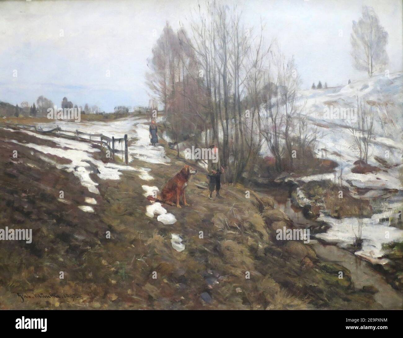 'Early Spring' by Gerhard Munthe, 1887 Stock Photo - Alamy