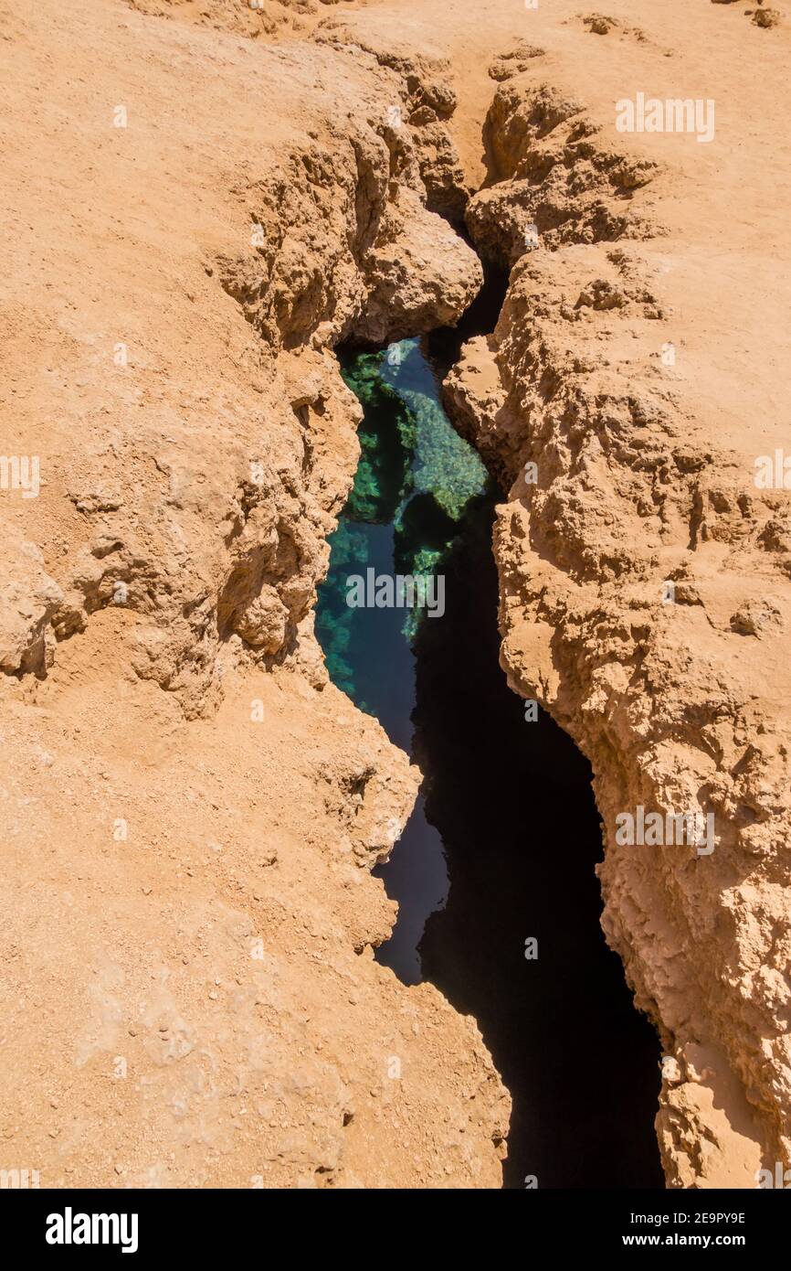 Earthquake Crack in national Park of Ras Mohamed. Egypt Red Sea ...