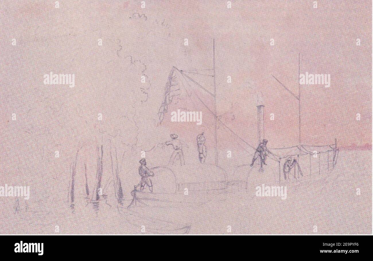 Ma Robert surveying the West Luabo, by Thomas Baines Stock Photo - Alamy