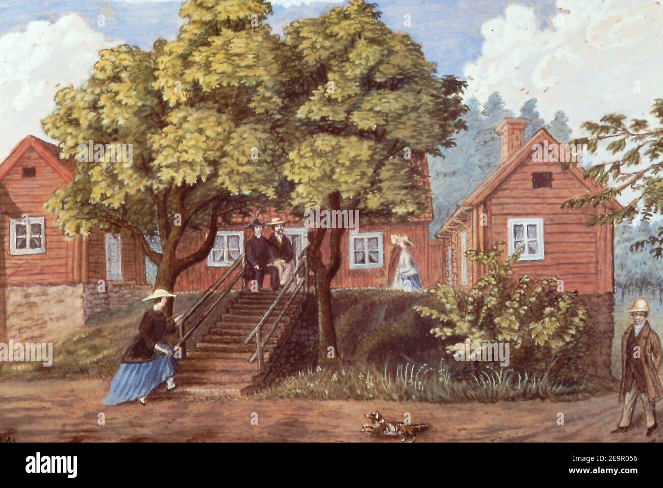 Målning Eric Österlund Mathiesen Sätra brunn Stock Photo - Alamy