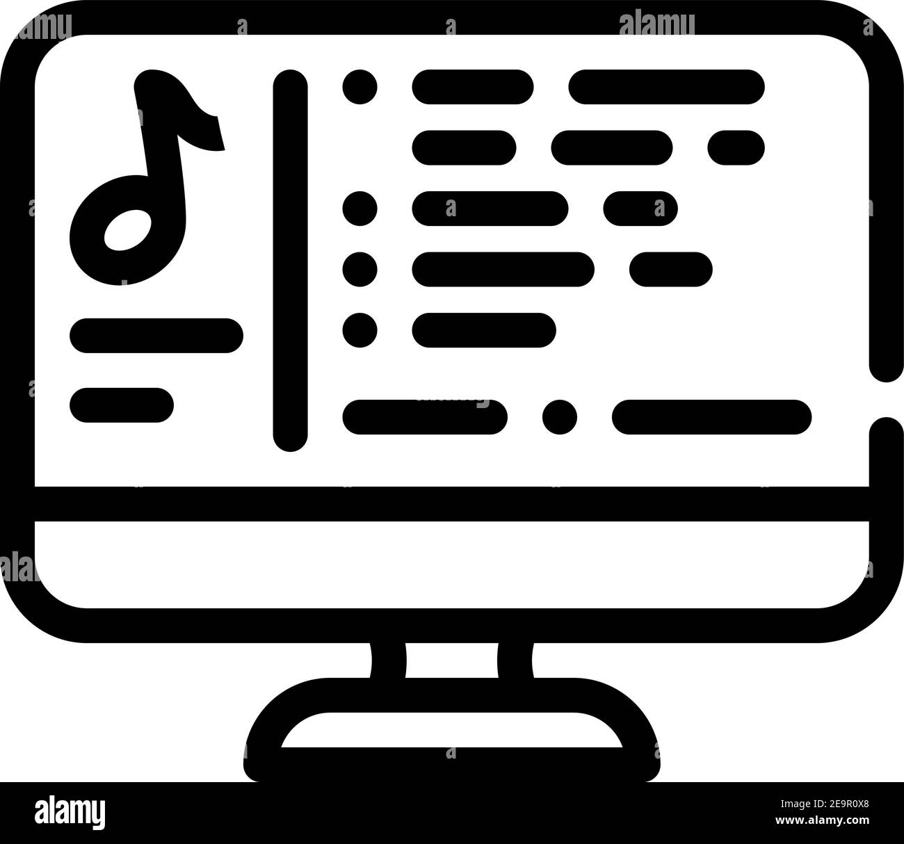 music relax line icon vector illustration flat Stock Vector Image & Art ...