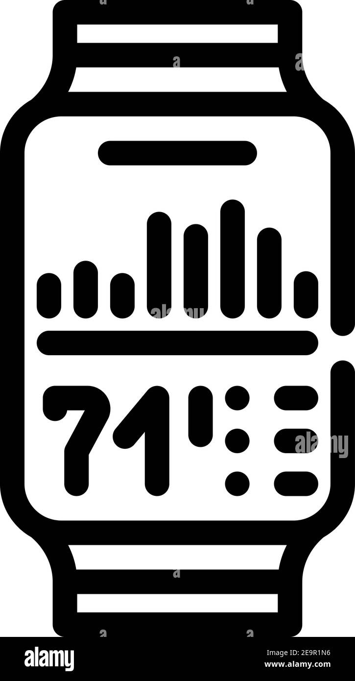 watch stress control line icon vector illustration Stock Vector Image ...