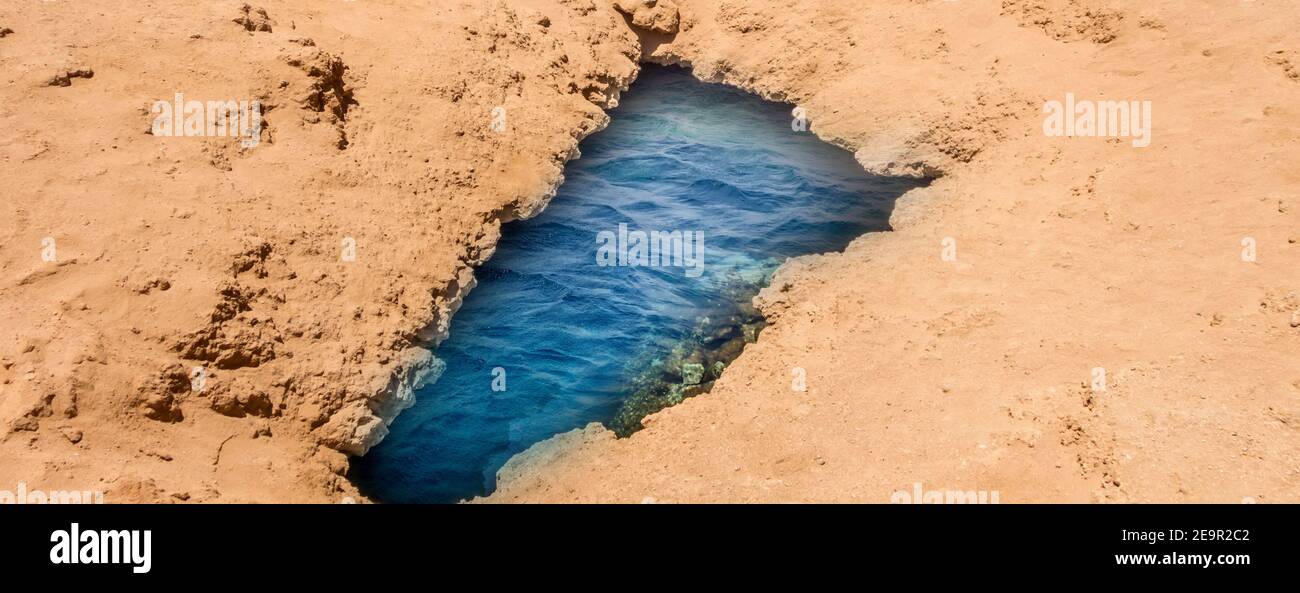 Desert mountains great earth crack, national park in Egypt Red Sea ...