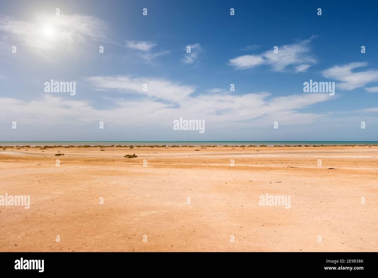 Magic Landscape Desert beach. Hidden bay ecosystems Ras Mohammed ...