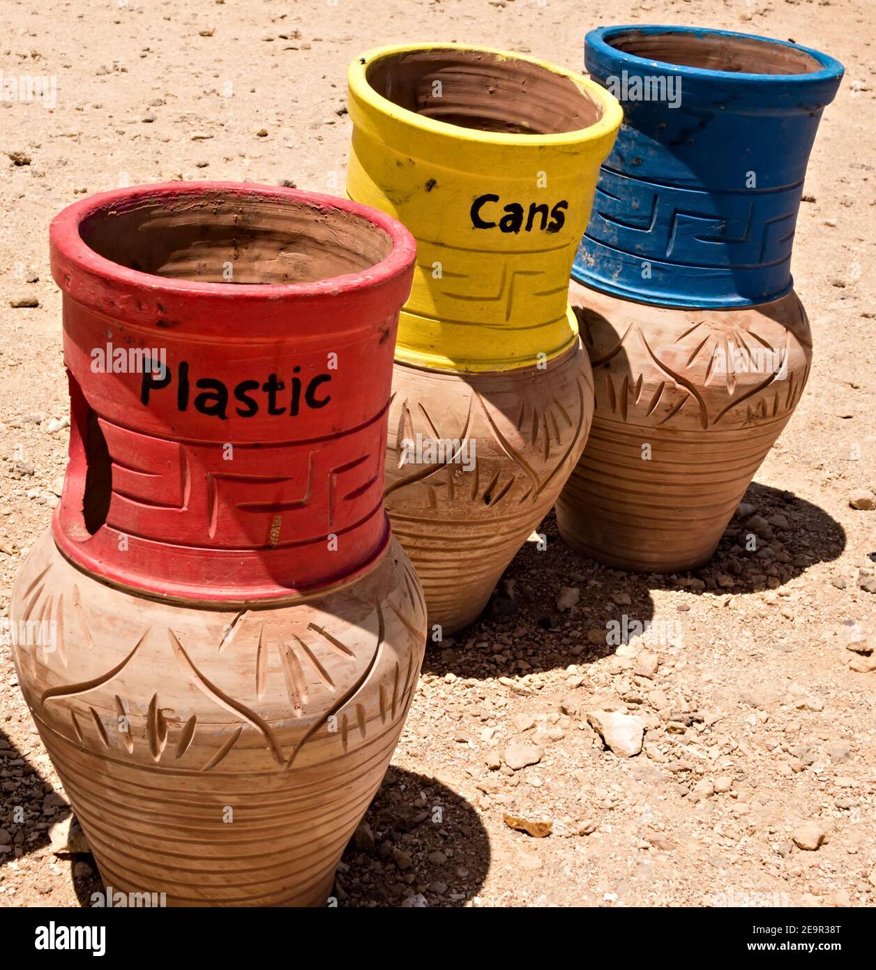 trash bins and assorted garbage container.Concept ecological Stock ...