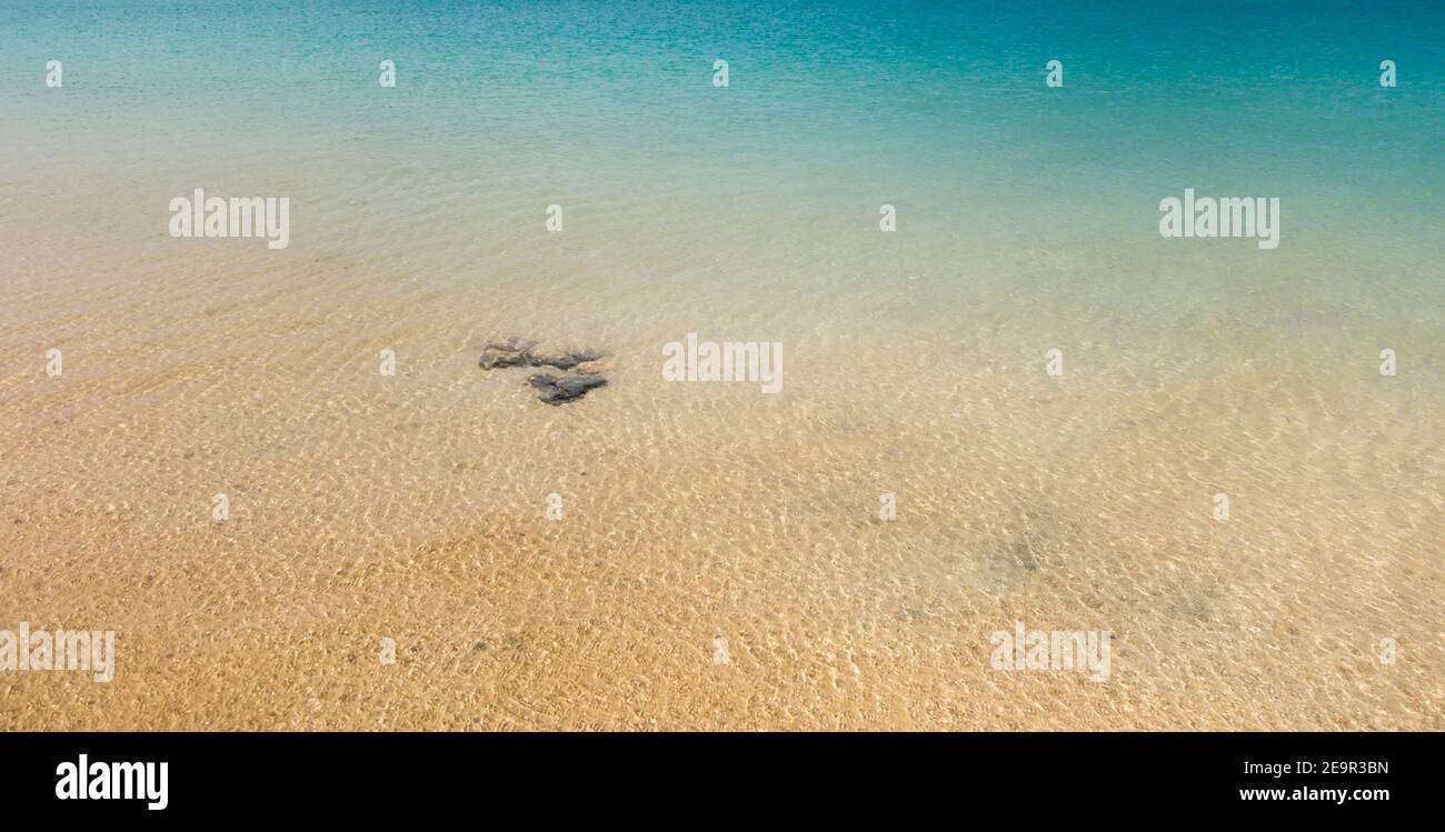 Landscape Lake Shore Magic lake beach. Hidden bay ecosystems Ras ...