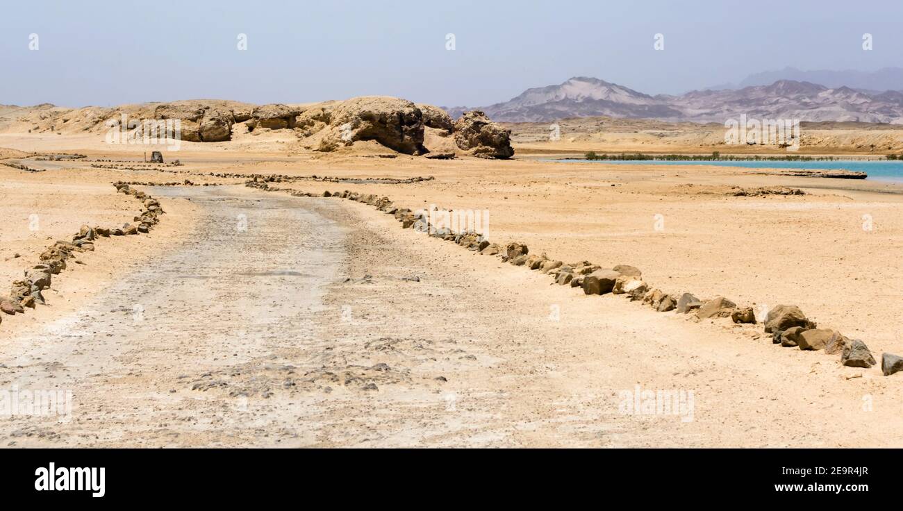 Head of Lion Rock mountain rock formations sandy plateaus. Landscape ...
