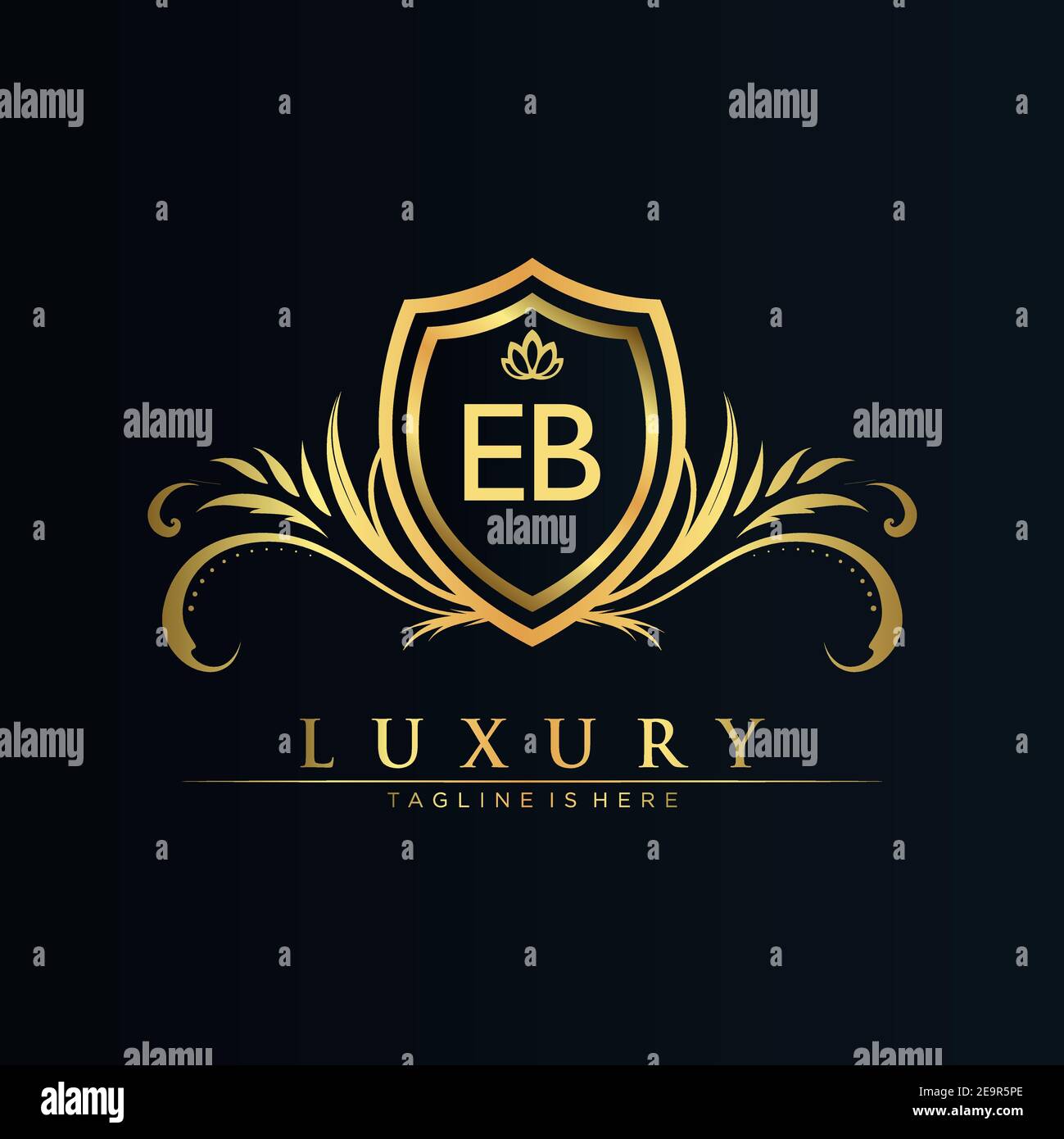 EB Letter Initial with Royal Template.elegant with crown logo vector ...
