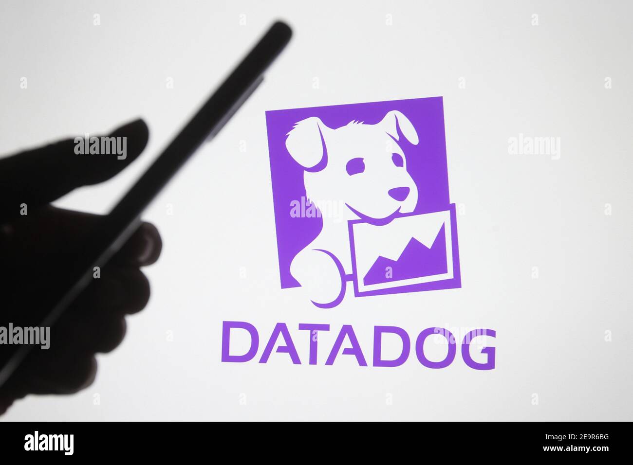 Ukraine. 4th Feb, 2021. In this photo illustration a Datadog logo is ...