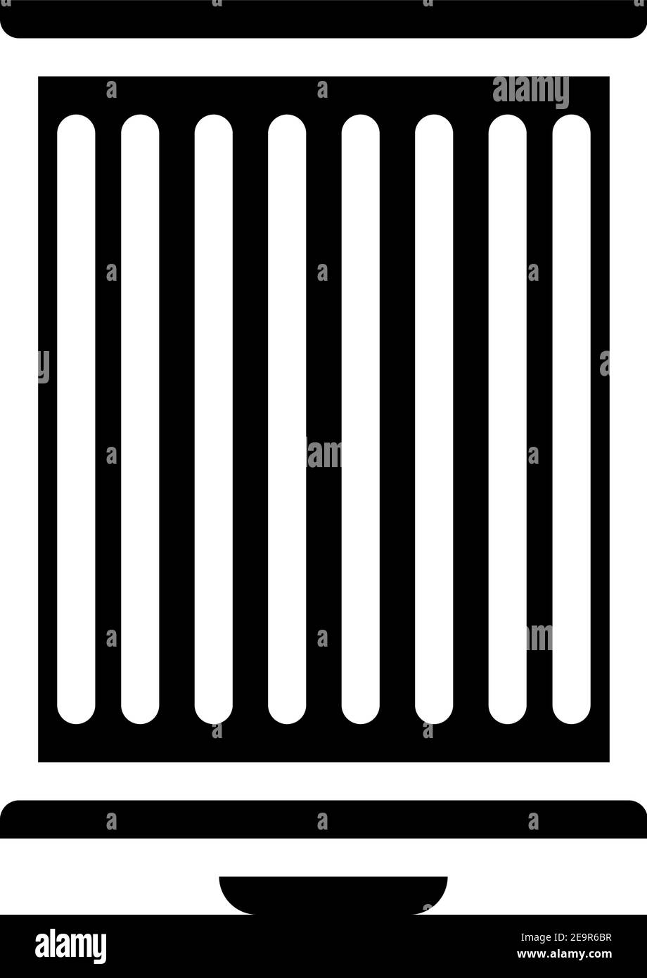 filter air cleaning device part glyph icon vector illustration Stock ...