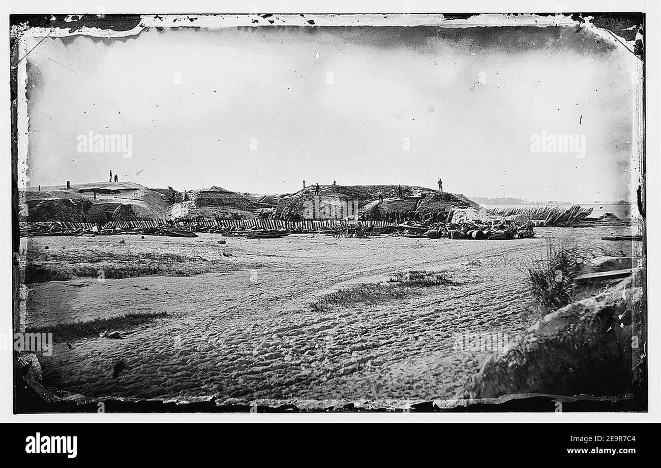 Morris Island, South Carolina. Fort Putnam, formerly Confederate ...