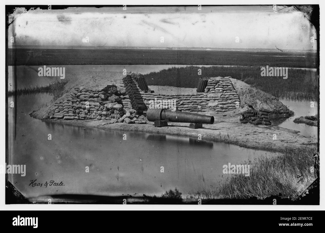 Morris Island, South Carolina. Battery Hays. One 8-inch Parrot Rifle ...