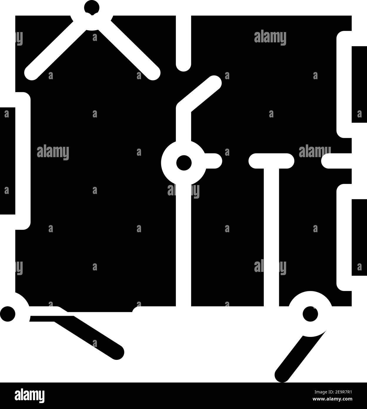 camera place plan glyph icon vector illustration Stock Vector Image ...