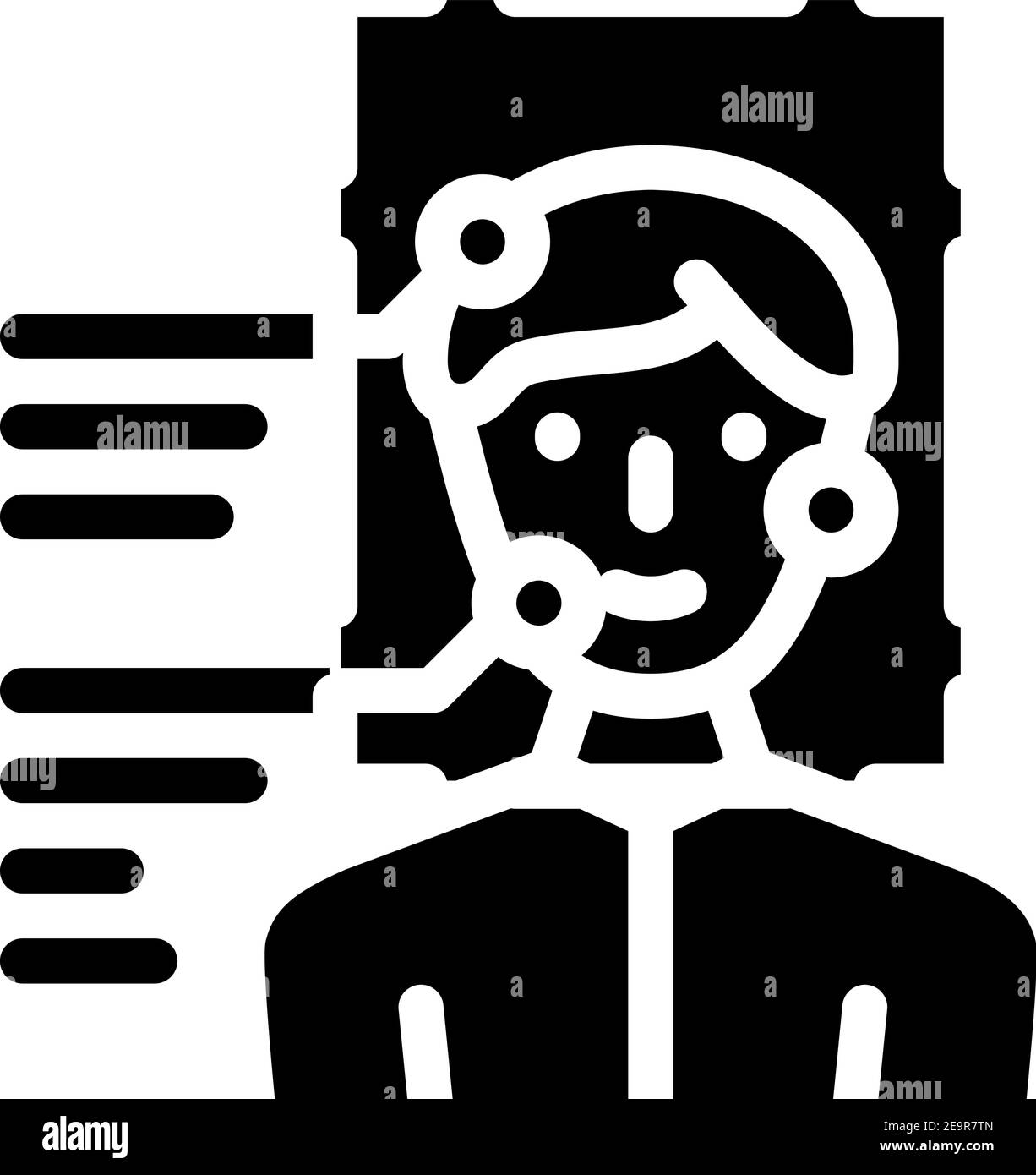 identity identification glyph icon vector illustration flat Stock ...