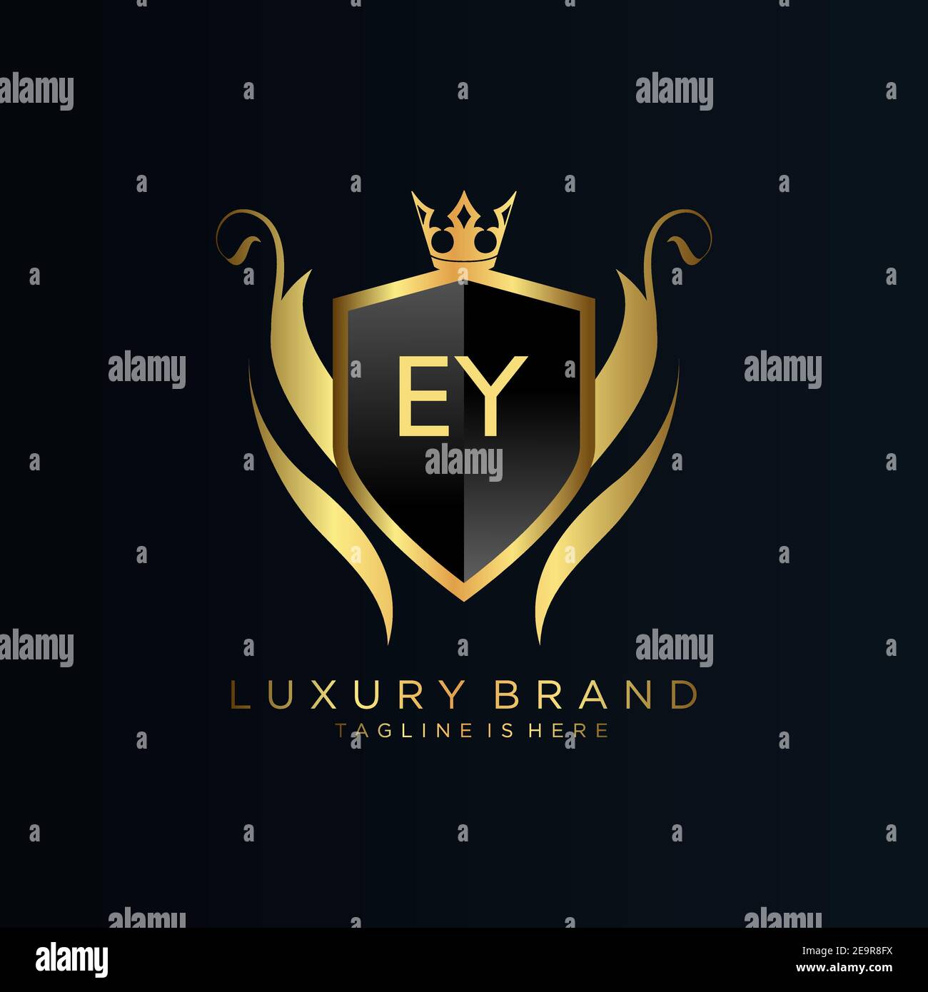 EY Letter Initial with Royal Template.elegant with crown logo vector ...