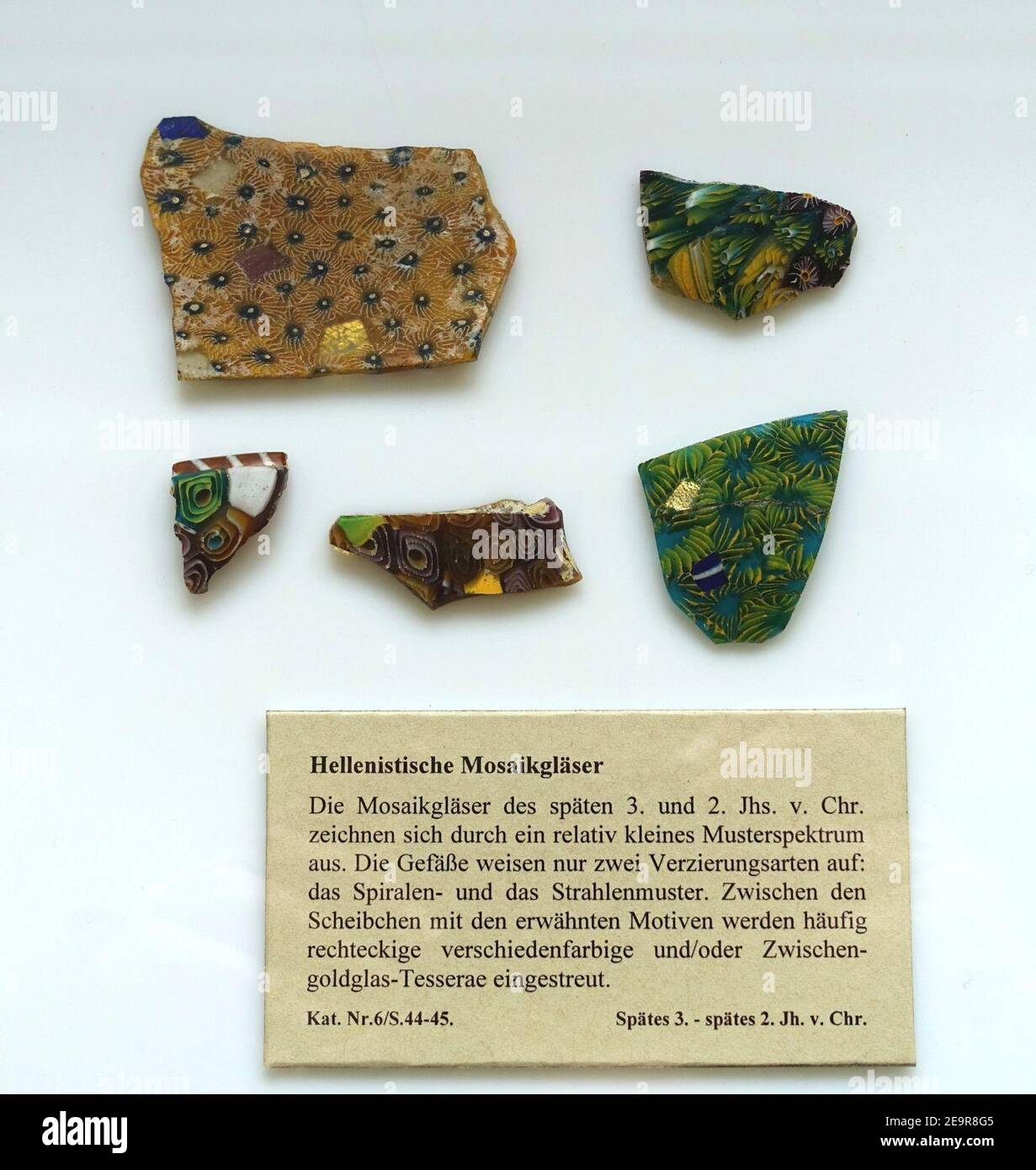 Mosaic glass, Hellenistic, late 3rd to late 2nd century BC Stock Photo ...