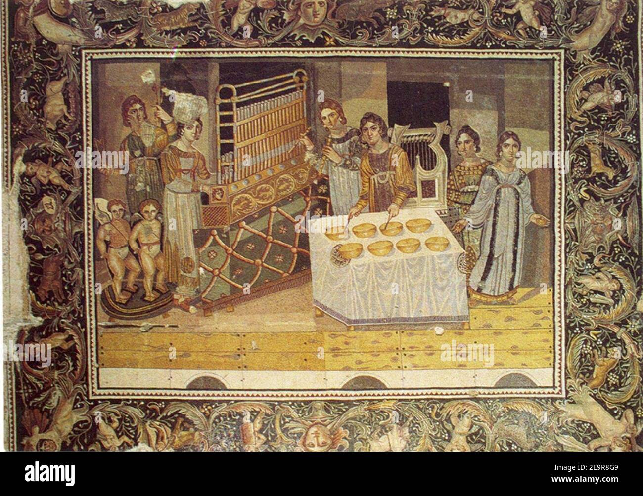 Mosaic of the Female Musicians Stock Photo - Alamy