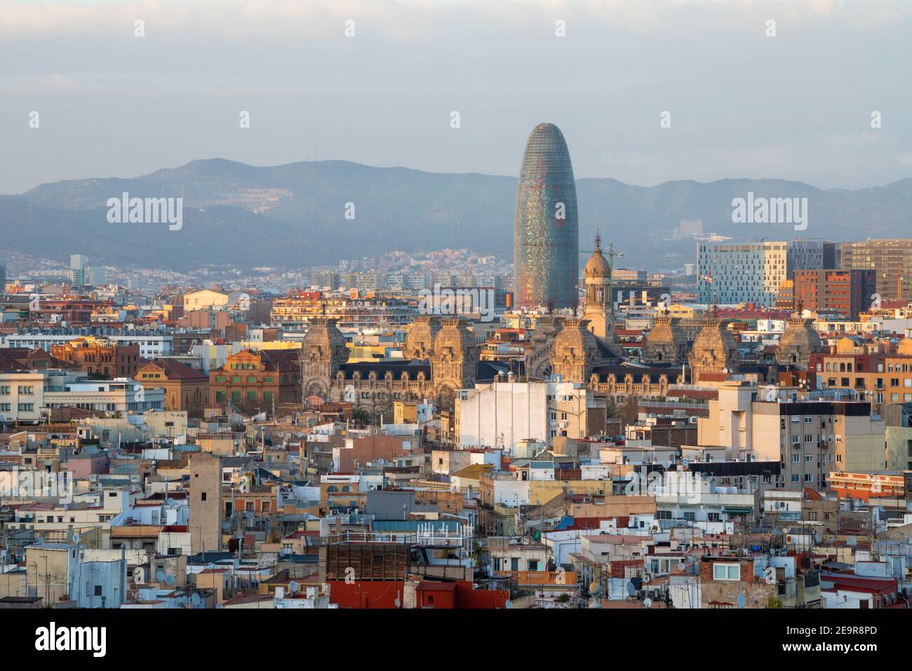 Barcelona cityscape skyline hi-res stock photography and images - Alamy