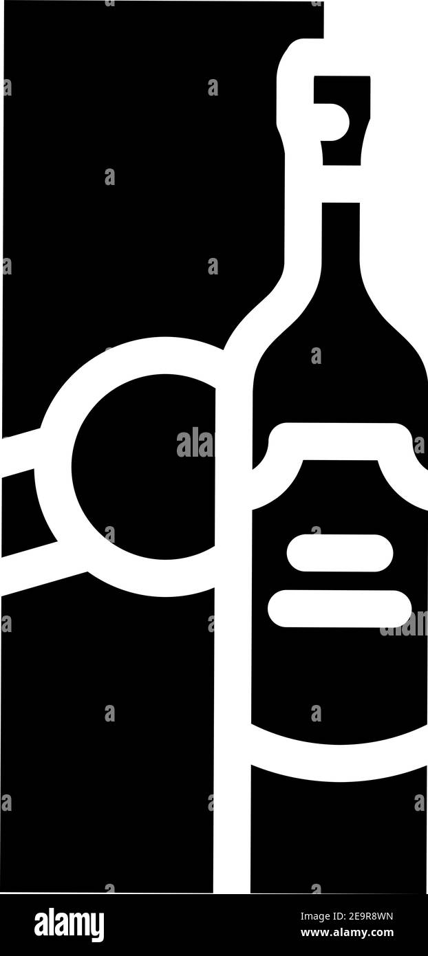 alcoholic drink bottle and package glyph icon vector illustration Stock ...
