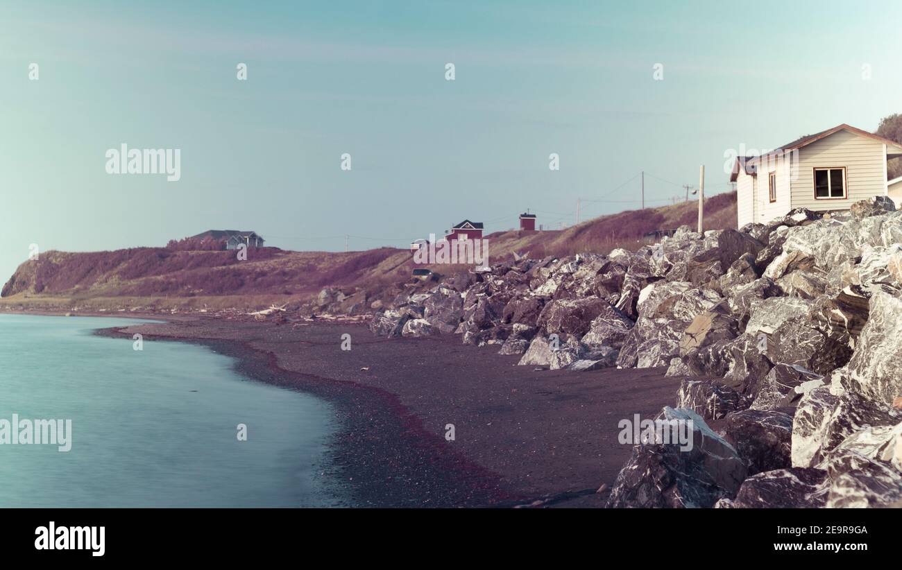 A morning view of an early beach Stock Photo - Alamy