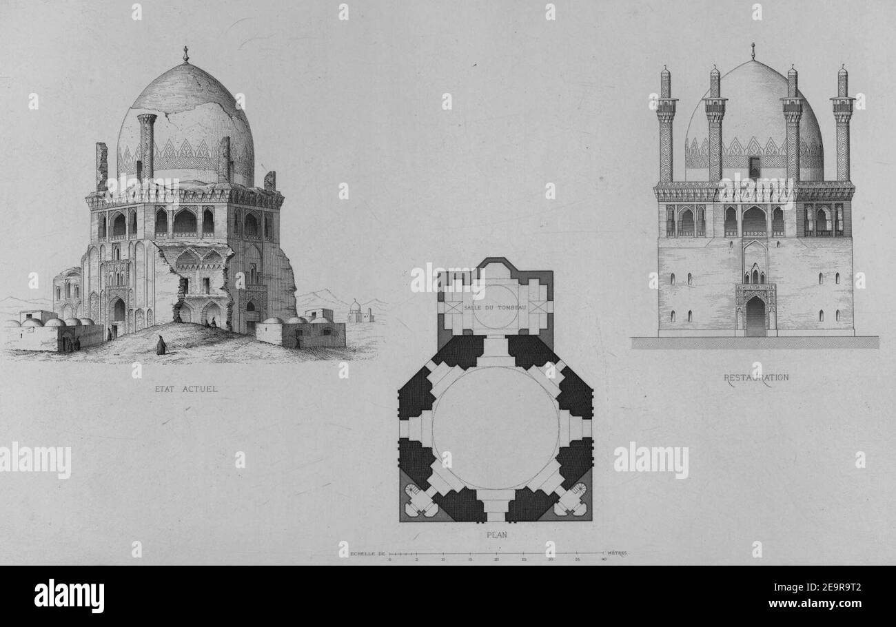 Mosque and tomb of Ismael Khodabendeh, Soulthanieh by Pascal Coste ...