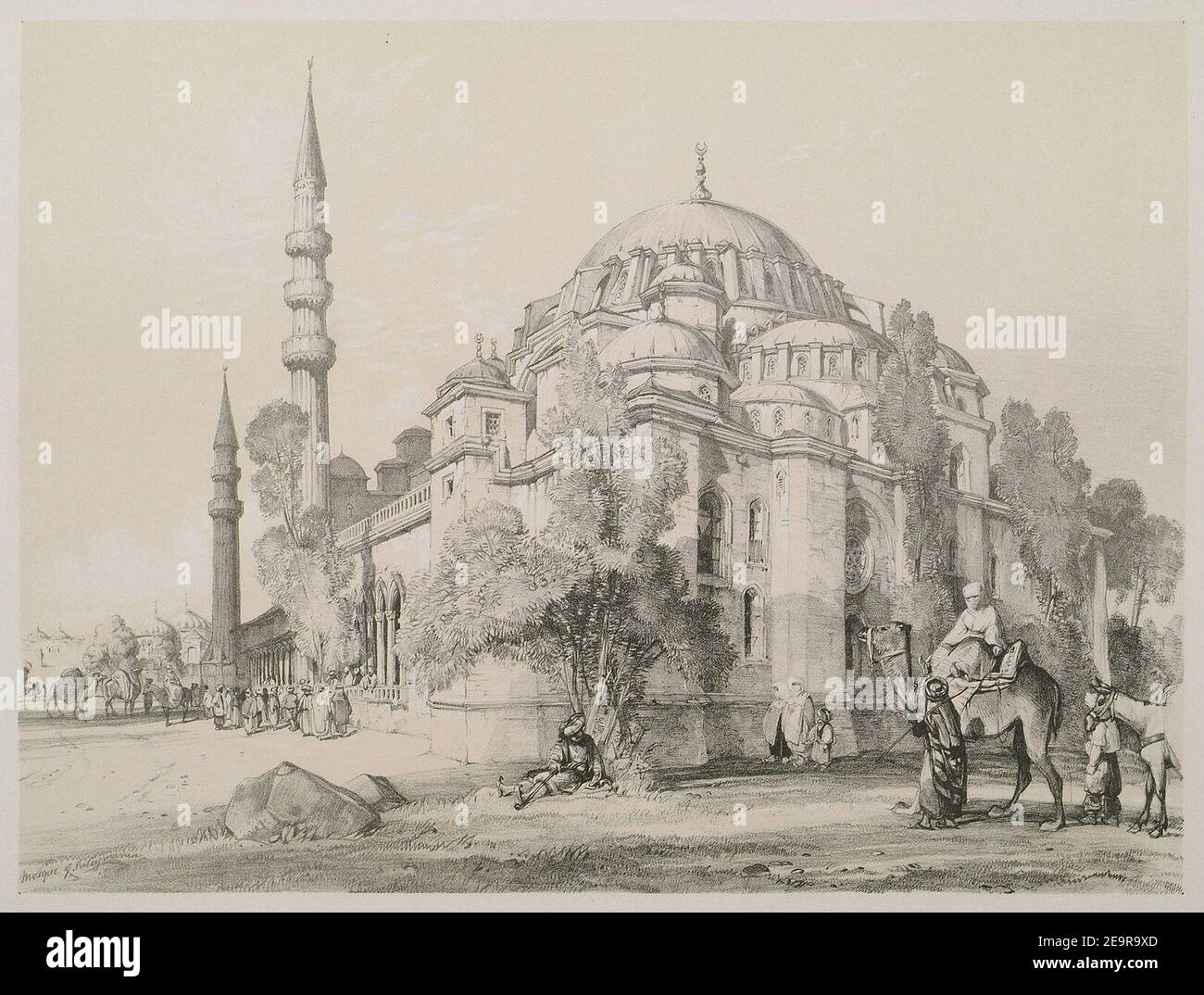 Mosque of Suleymania - Lewis John F - 1838 Stock Photo - Alamy