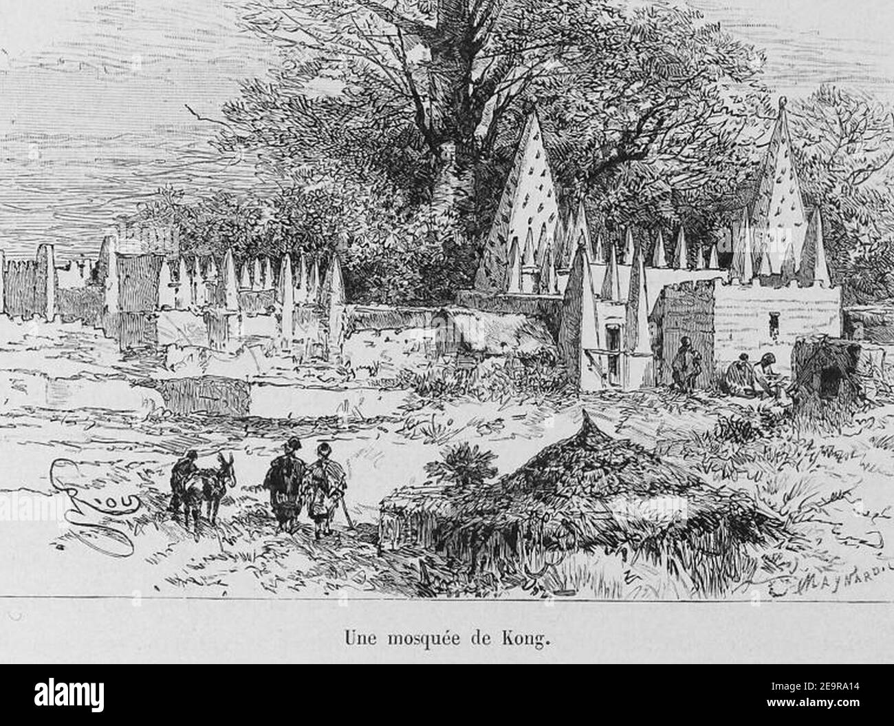 Mosquée de Kong-1892 Stock Photo - Alamy