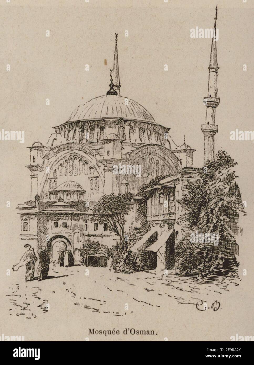 Mosquée d'Osman - De Amicis Edmondo - 1883 Stock Photo - Alamy