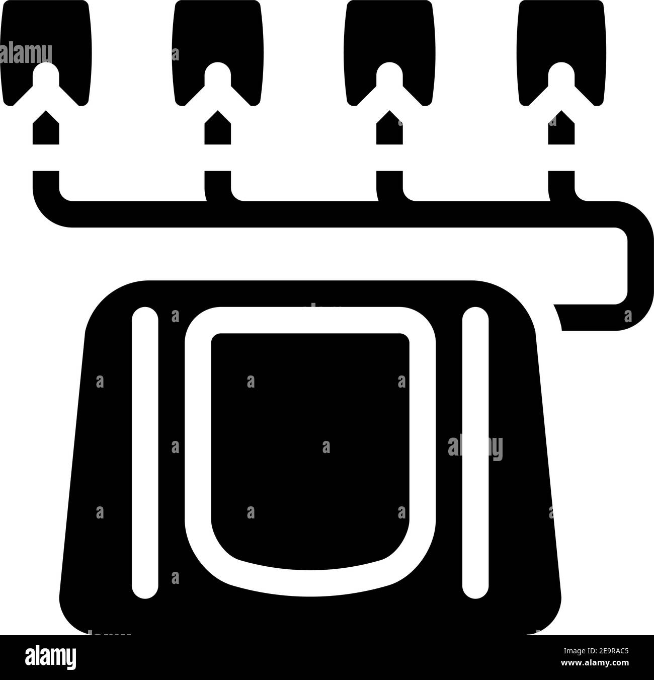 electrotherapy equipment glyph icon vector illustration flat Stock ...