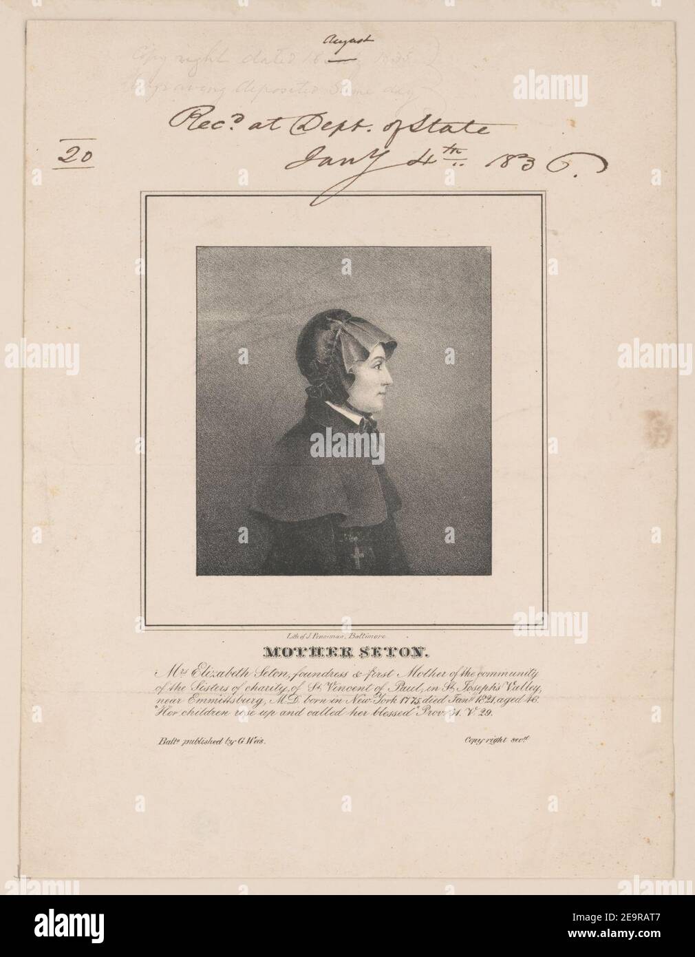 Mother seton hi-res stock photography and images - Alamy