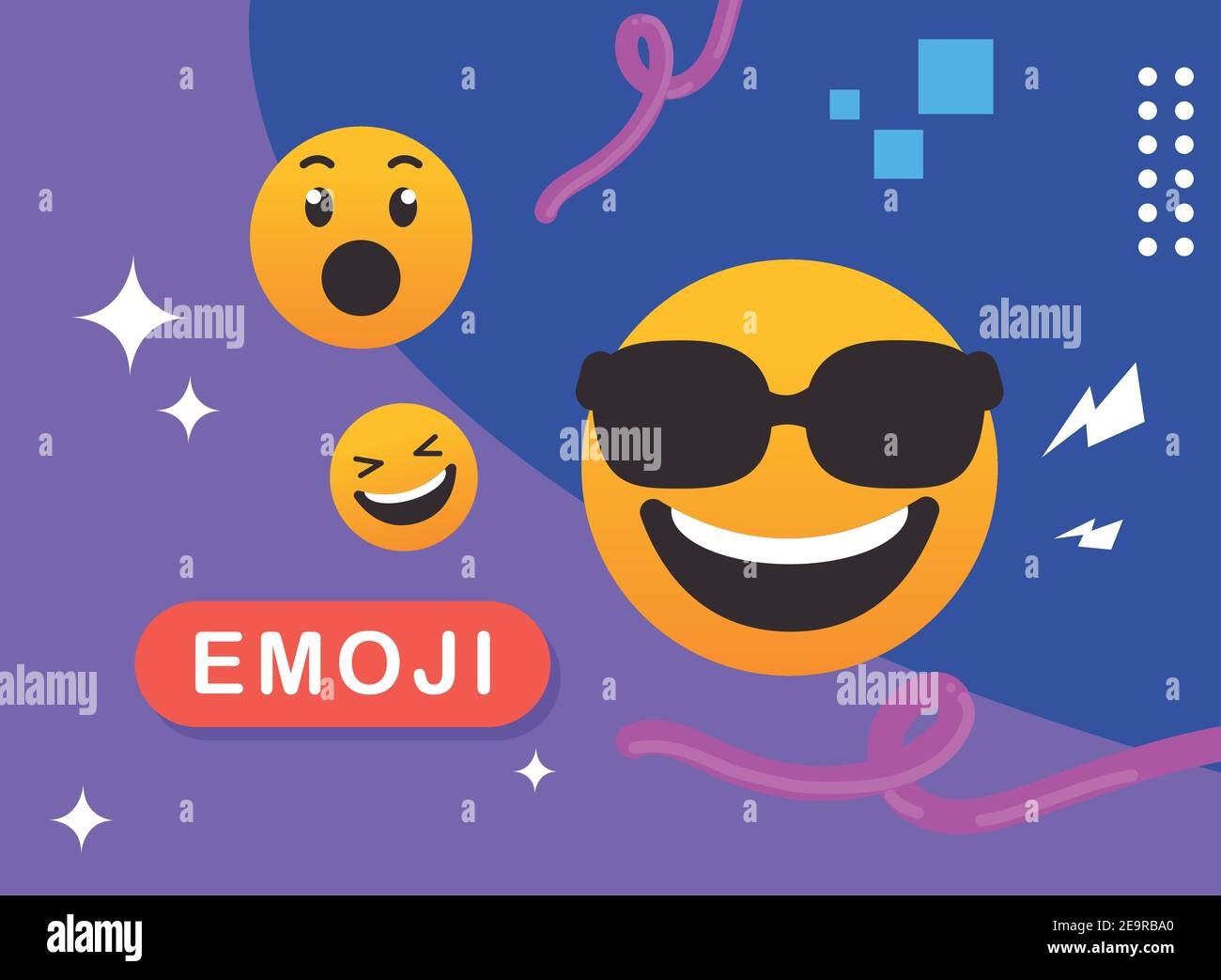 Happy emoji face design, Emoticon cartoon expression and social media ...