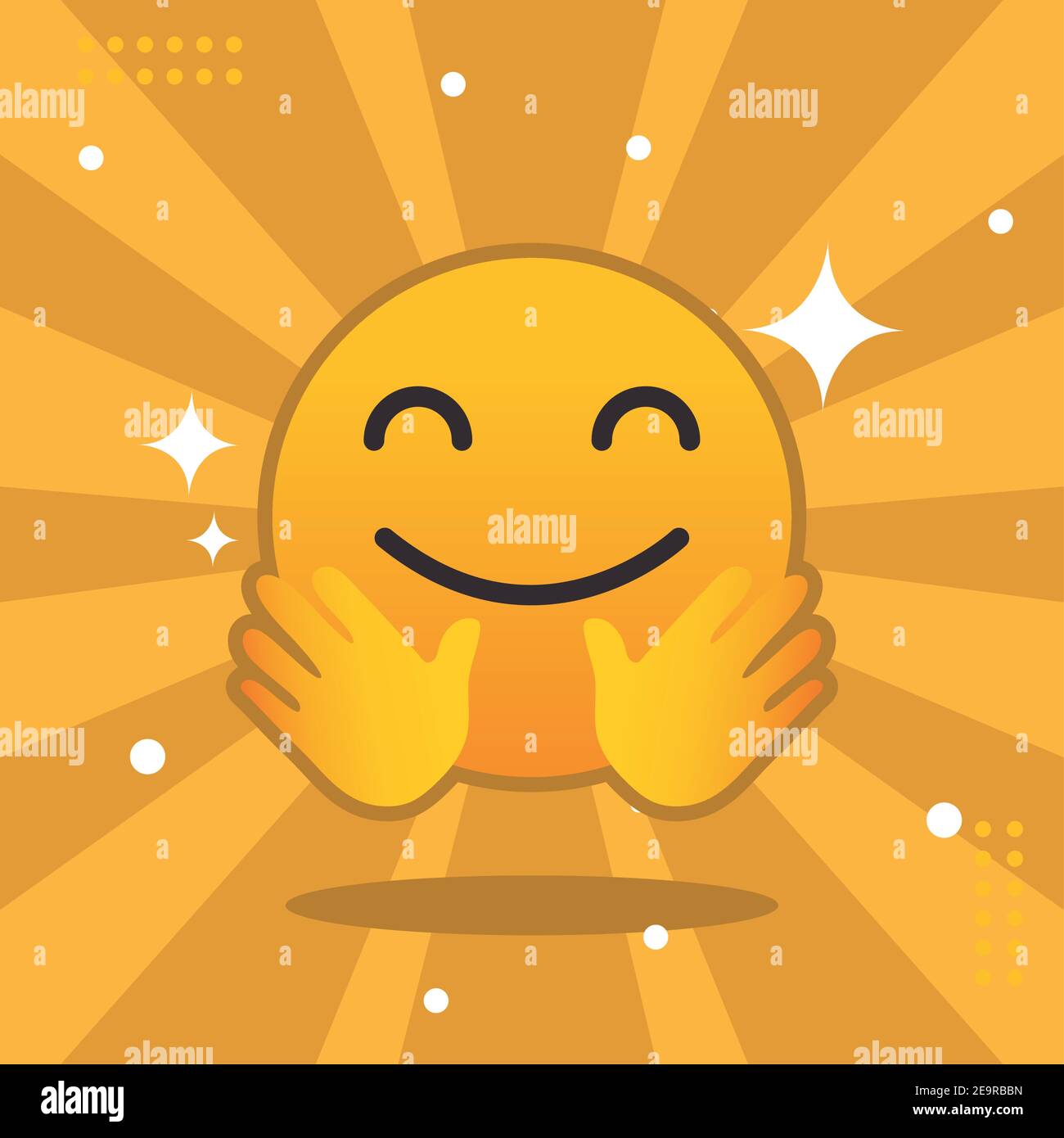 Happy emoji face saying hello design, Emoticon cartoon expression and ...
