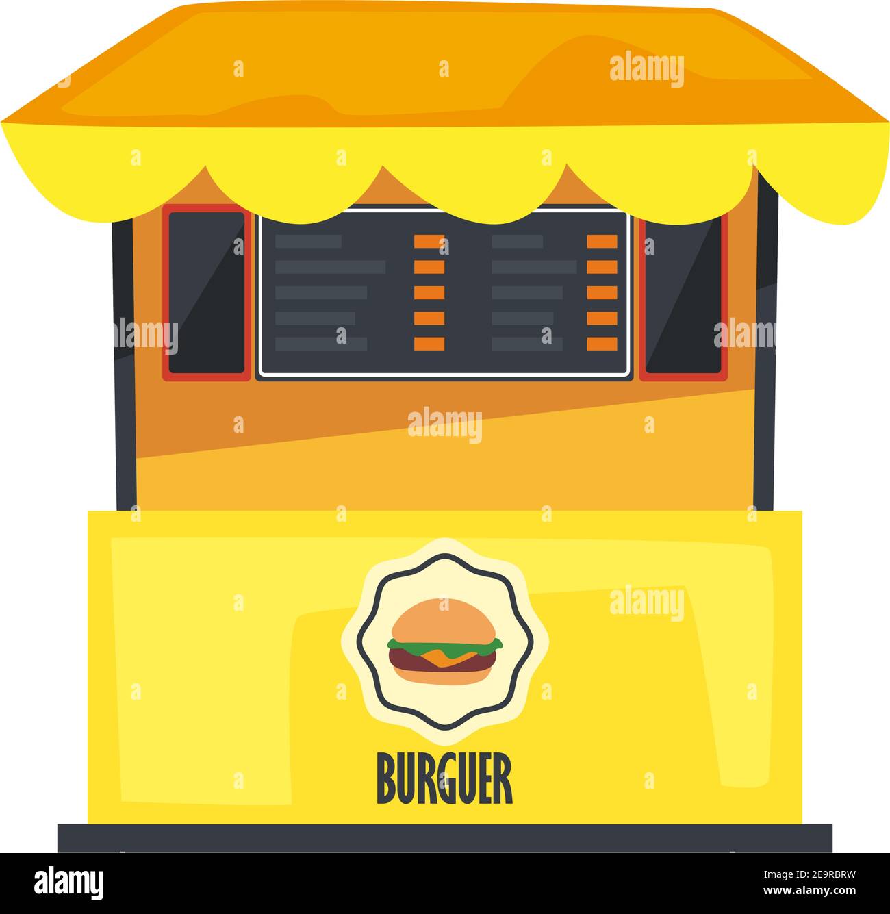 Hamburger market design of shop retail store and buy theme Vector ...