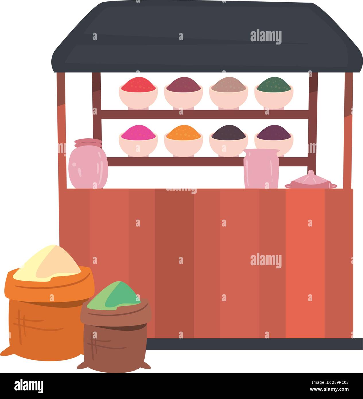 Condiments market design of shop retail store and buy theme Vector ...