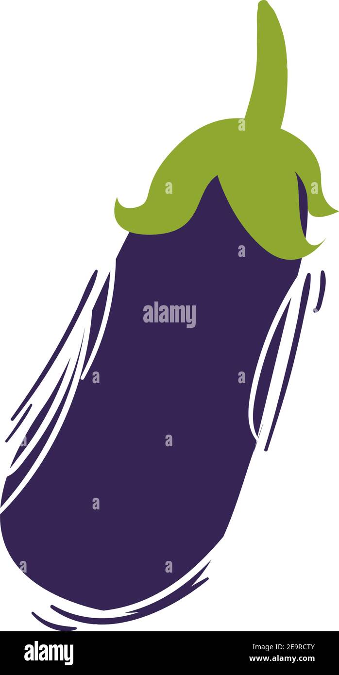 eggplant vegetable design, food organic and healthy theme Vector ...