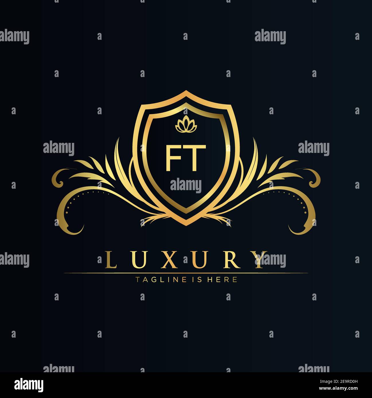 FT Letter Initial with Royal Template.elegant with crown logo vector ...