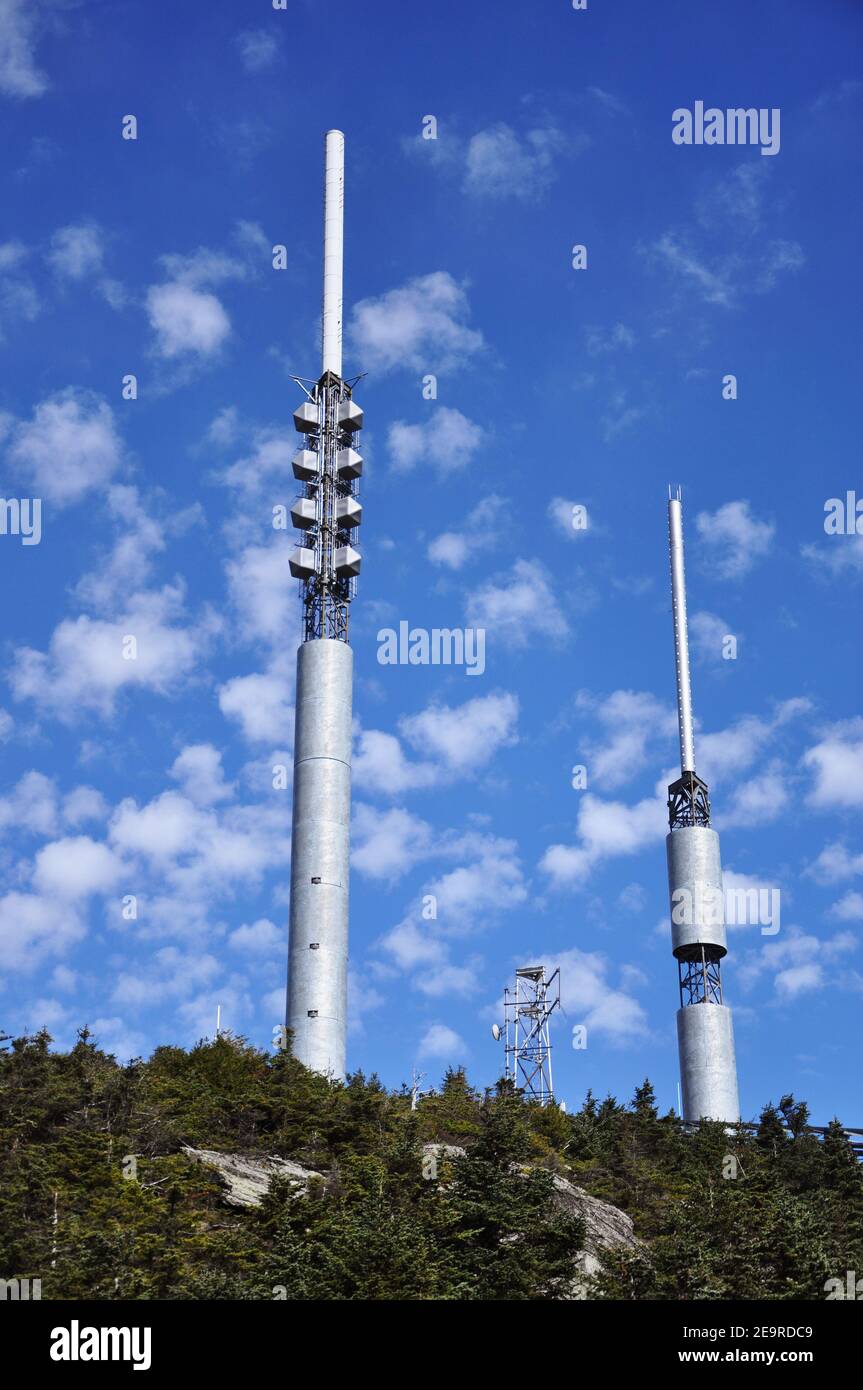 Telephone Transmission Tower on top of Mount Mansfield, Vermont VT, USA ...