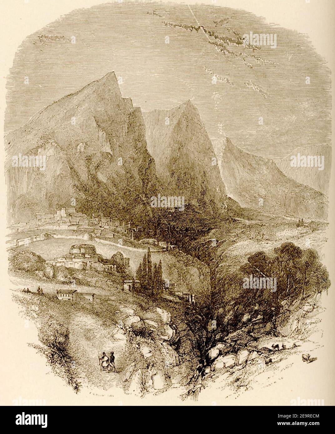 Mount Parnassus, from Delfi - Wordsworth Christopher - 1882 Stock Photo ...