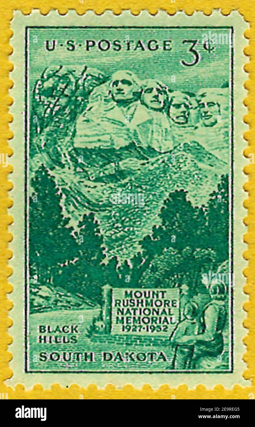 Mount Rushmore Monument Stamp Stock Photo - Alamy