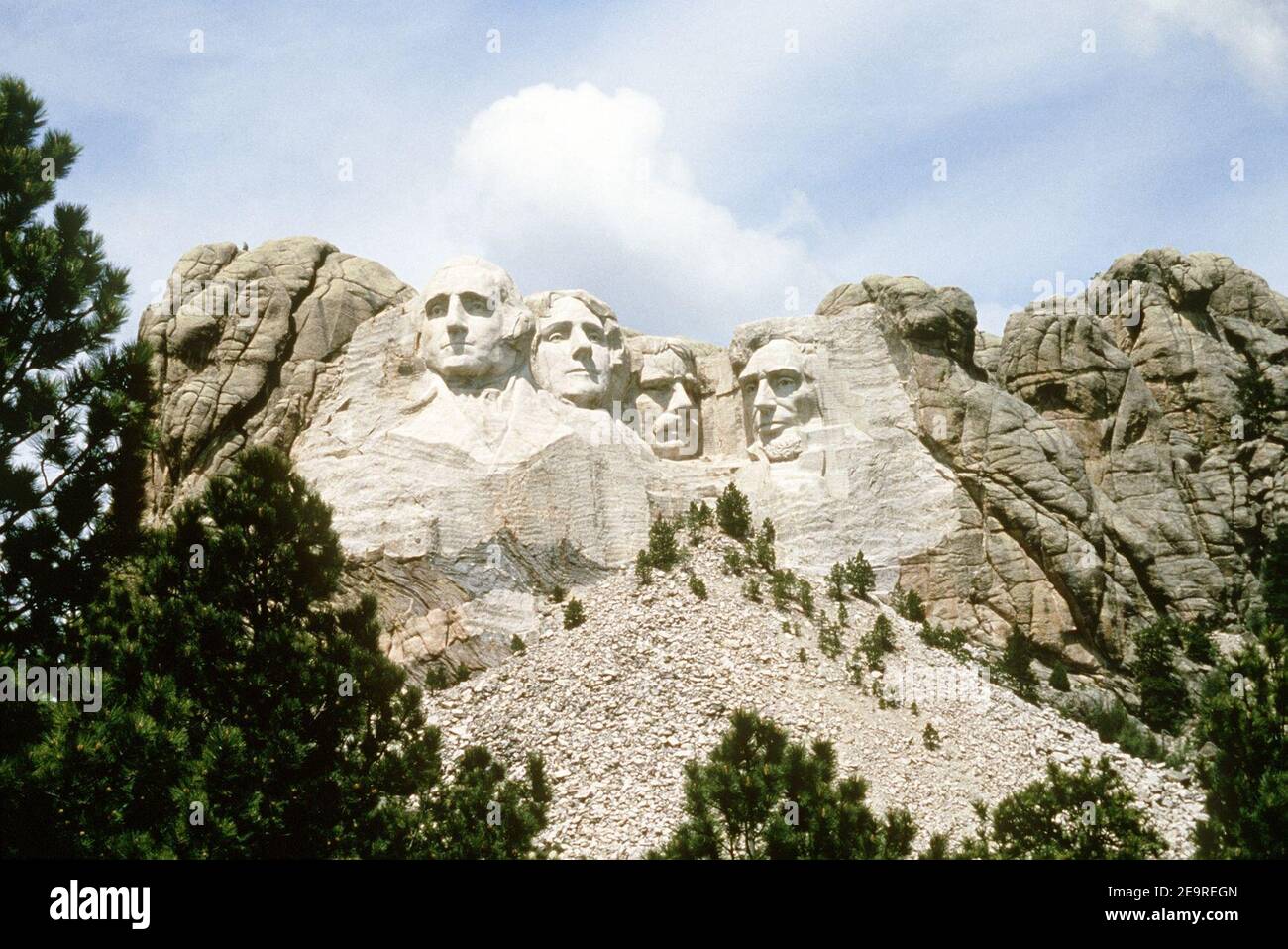 Mount Rushmore, South Dakota with faces of Presidents George Washington ...